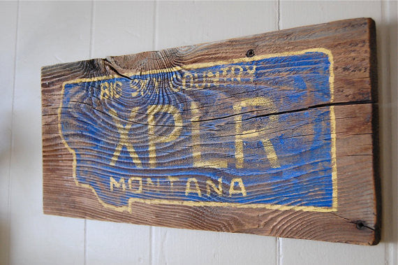 Explore Big Sky Rustic Montana Sign